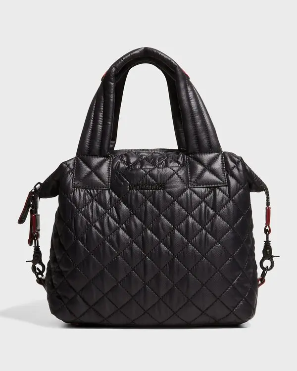 Mz Wallace Sutton Deluxe Small Quilted Nylon Tote Bag - Black