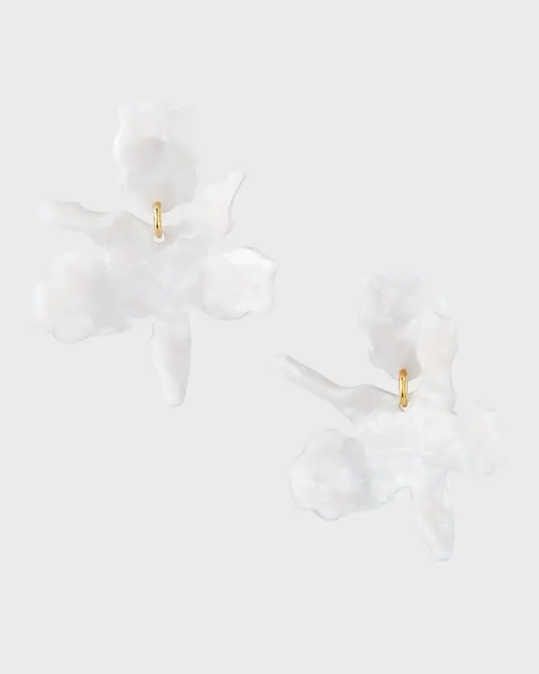 Lele Sadoughi Paper Lily Earrings - Pearl