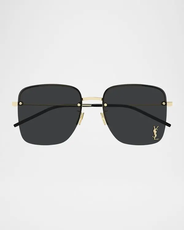 Saint Laurent Rimless Square Sunglasses - Shiny Light Gold