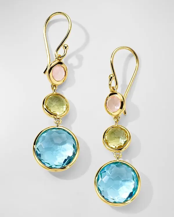 Ippolita Lollitini 3-stone Drop Earrings - Sorbet