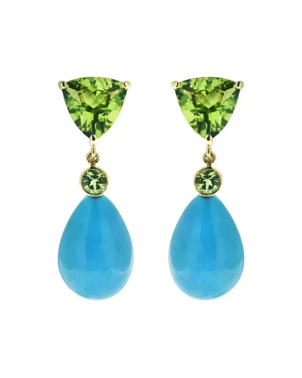 VALENTIN MAGRO 18k Yellow Gold Peridot And Drop Earrings