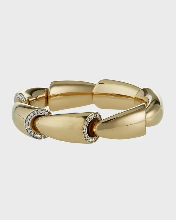 Vhernier 18k White Gold Diamond Edge Bracelet