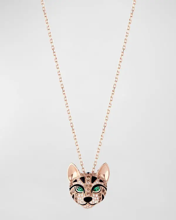 Boucheron Pink Gold Leopard Pendant Necklace - Rose Gold