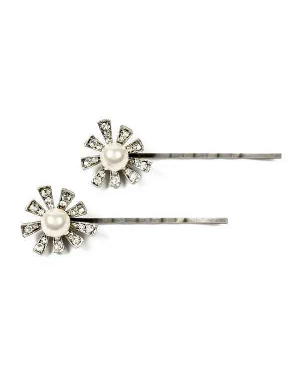 BEN-AMUN Pearly And Crystal Bobby Pins Set