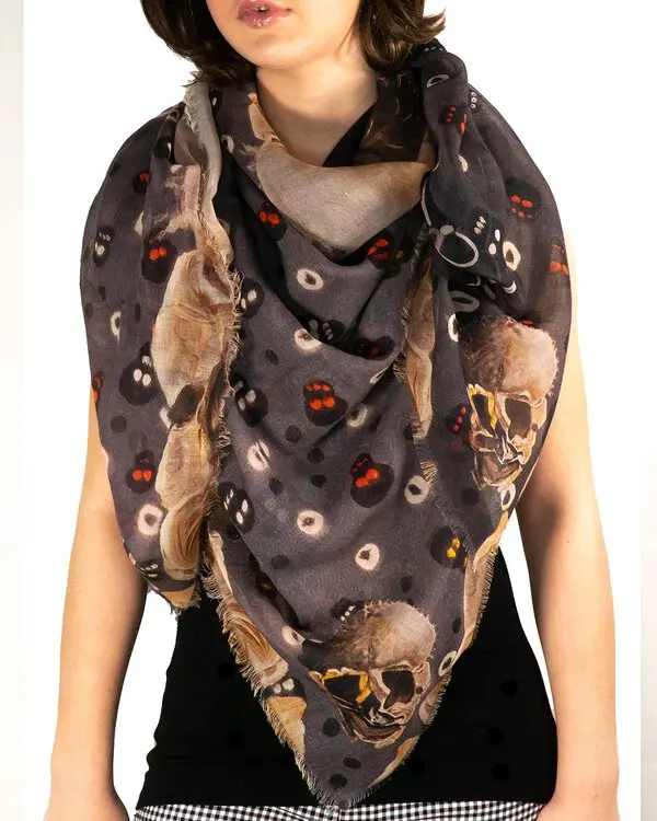 MILA & SUCH Bare Bones Wool-silk Scarf