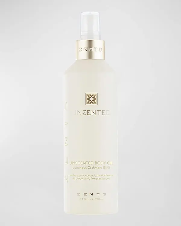 ZENTS 8.1 Oz. Unzented Body Oil Luminous Cashmere Elixir