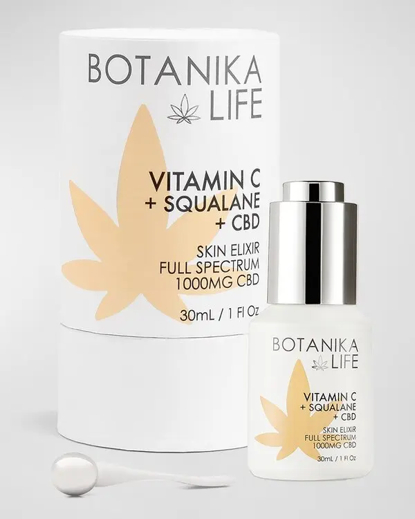 BOTANIKA LIFE Skin Elixir With Vitamin C + Squalane + Full-spectrum 1000mg Cbd, 1 Oz