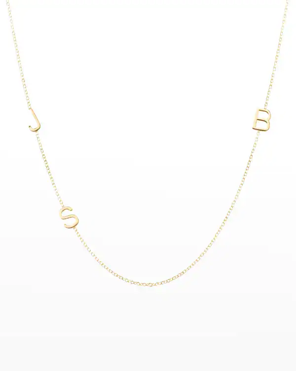 Maya Brenner Designs Mini 3-letter Personalized Necklace, 14k Yellow ...