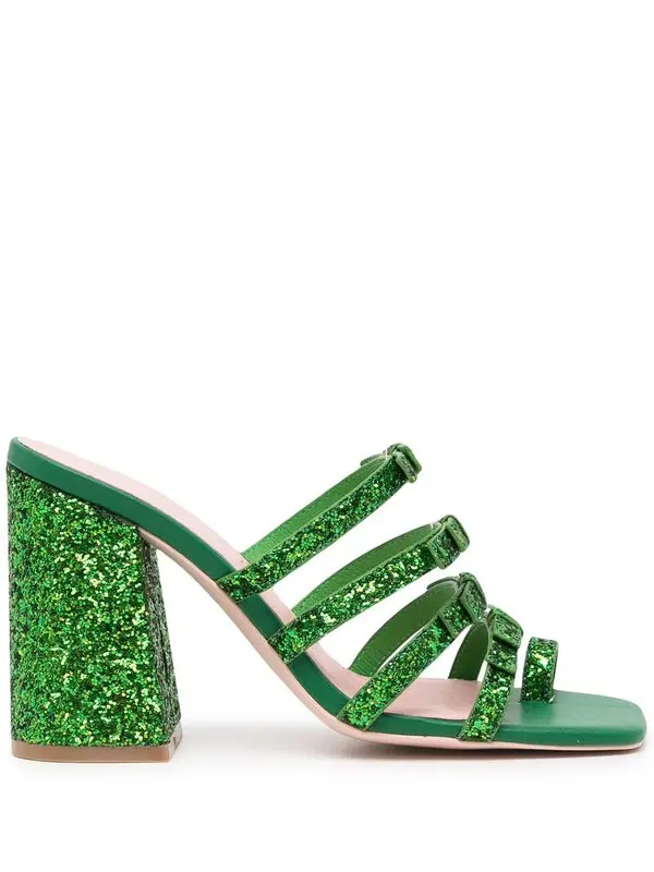 MACGRAW Dorothy Glitter-detail Sandals - Green