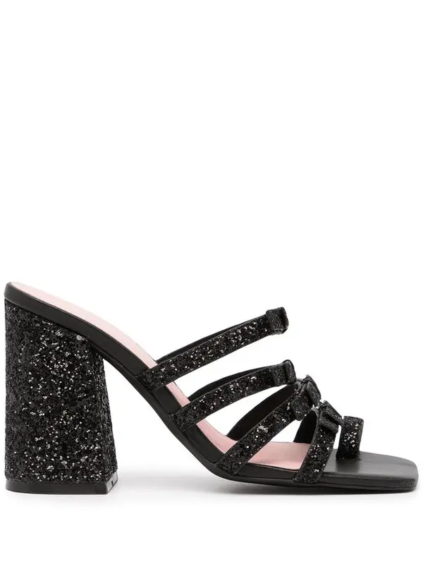 MACGRAW Dorothy Glitter-detail Sandals - Black