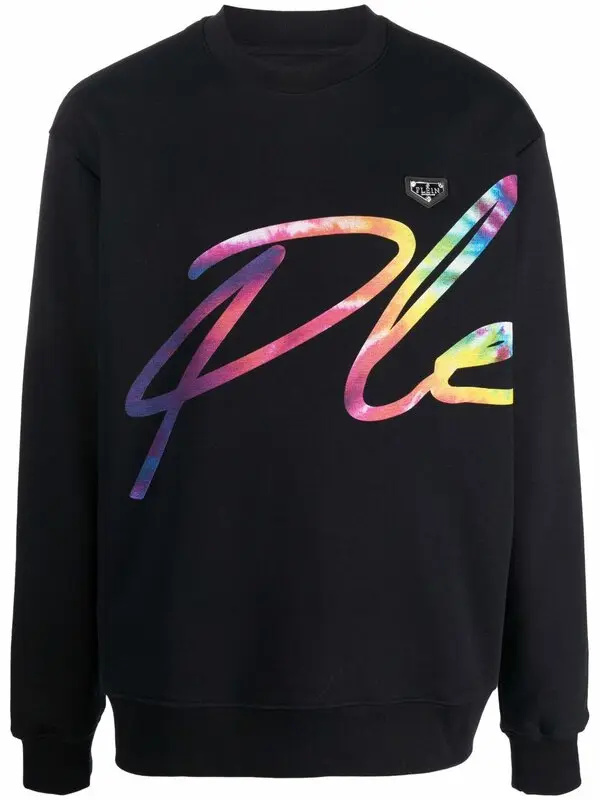 Philipp Plein Logo-print Crew-neck Sweatshirt - Black