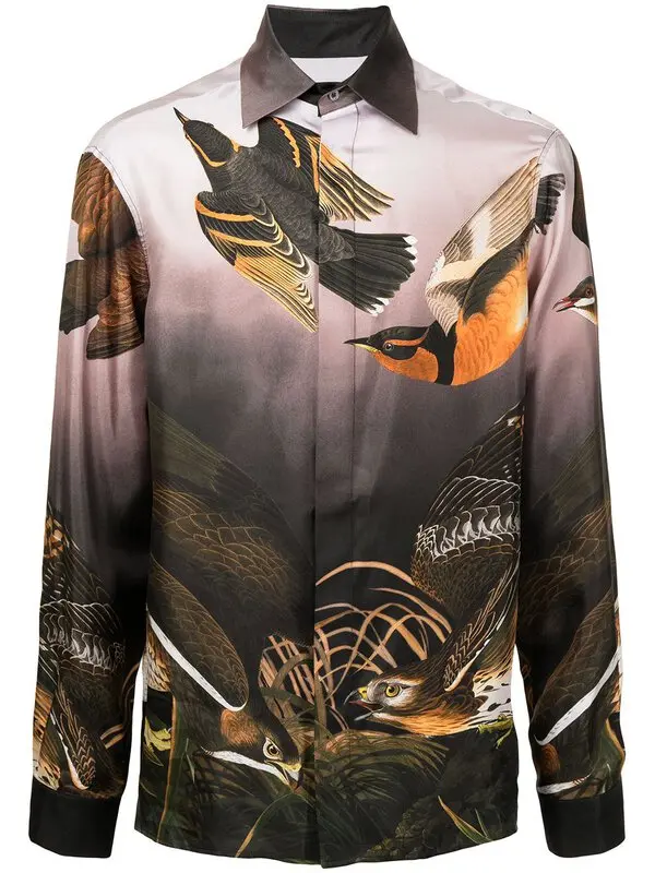 Edward Crutchley Bird Print Shirt In Multicolour - 59% Off 