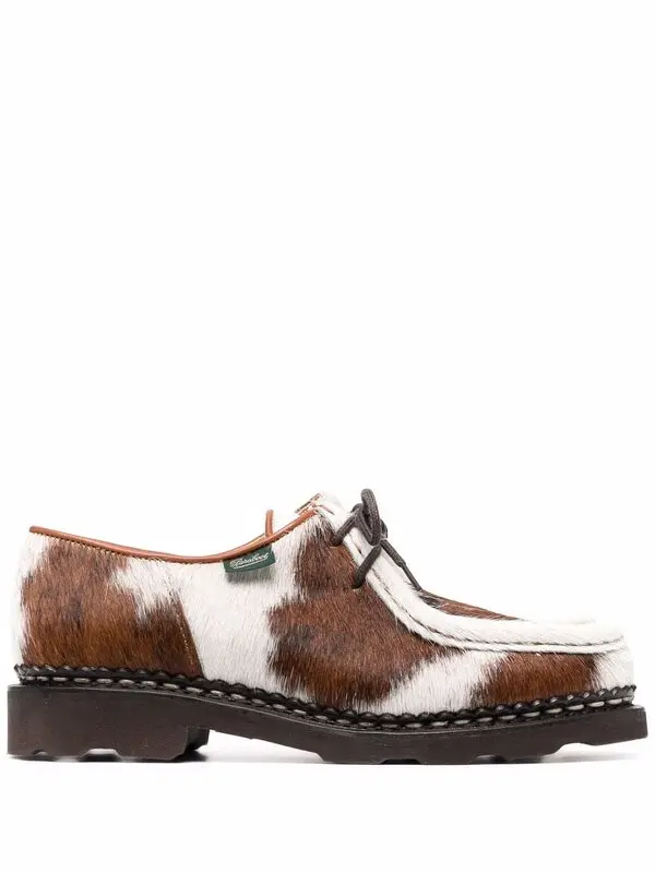 Paraboot Michael Calf Hair Lace-up Shoes - Brown