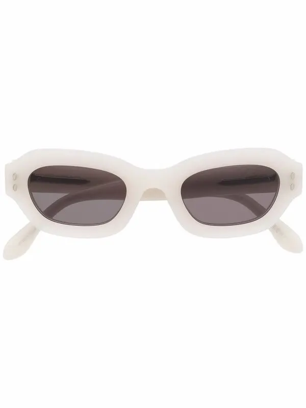 Isabel Marant Geometric Sunglasses In White - 59% Off  display picture 1