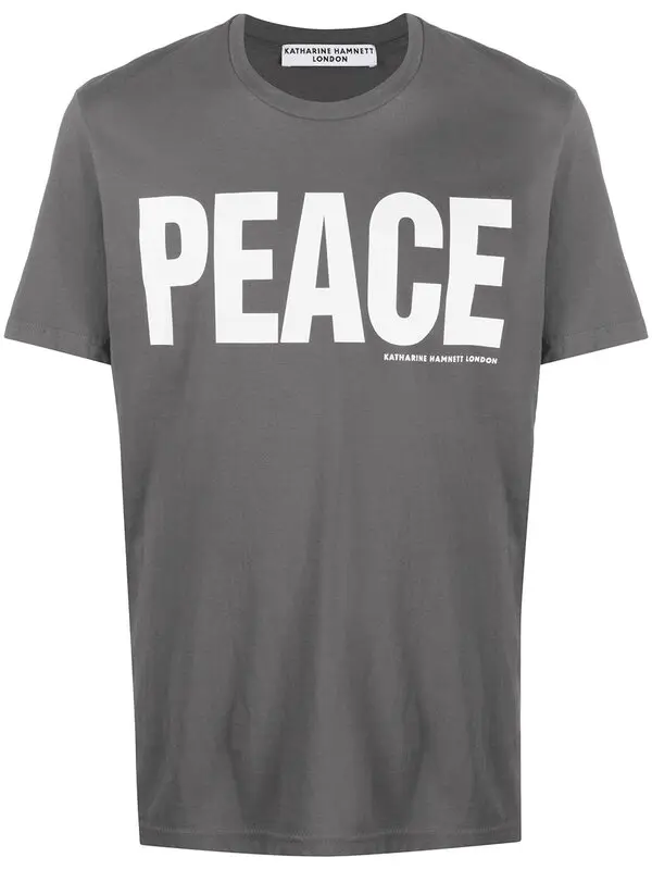 Katharine Hamnett London Slogan Print Organic Cotton T-Shirt 