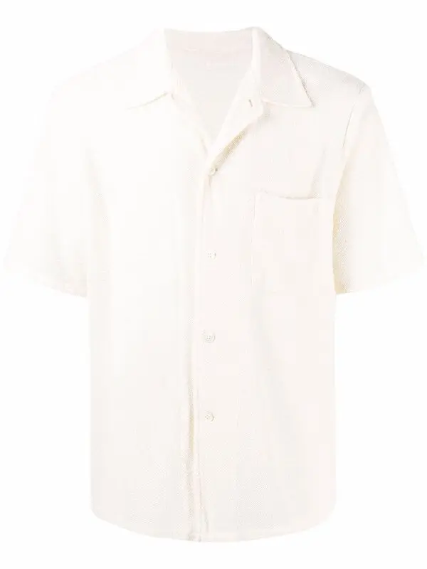 Our Legacy Textured-finish Short-sleeved Box Shirt - Neutrals