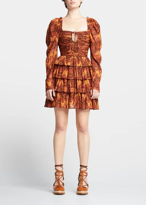 Buy Ulla Johnson Naiya Ruffle Dress - Ember At 75% Off | Editorialist
