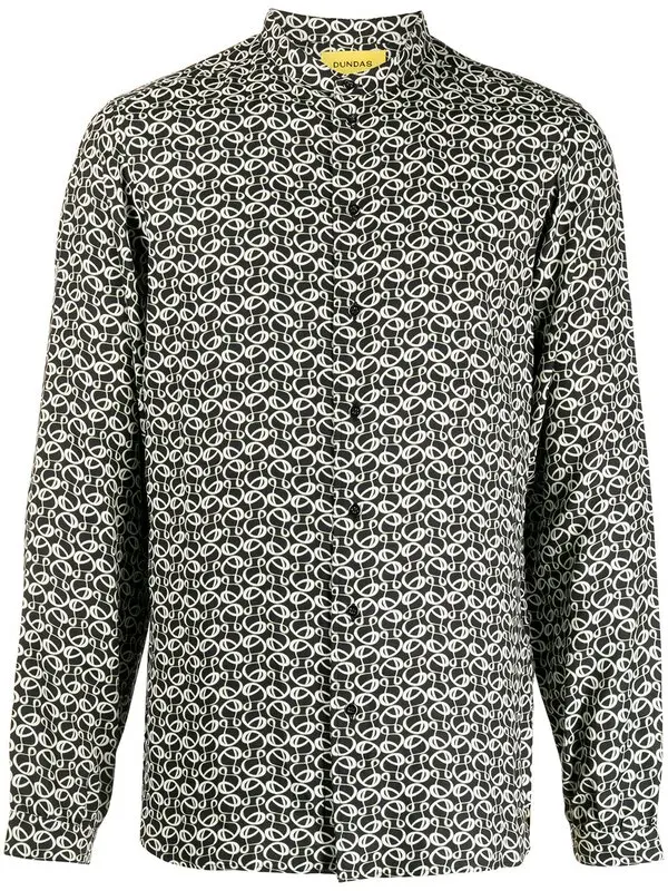 Dundas Monogram Button-up Shirt