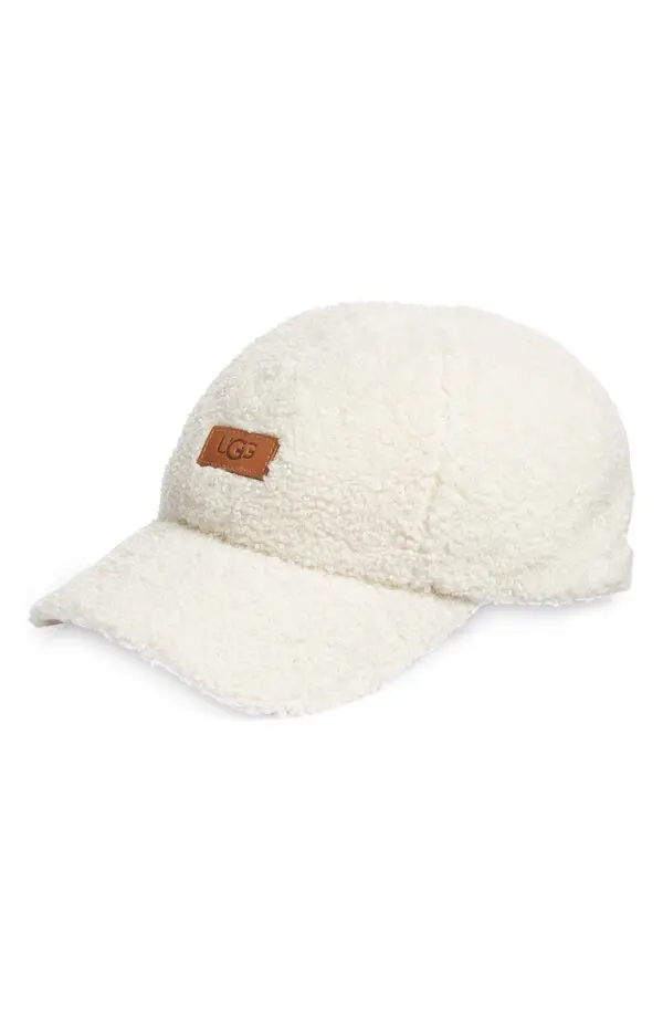Ugg High Pile Fleece Baseball Cap Ivory Editorialist
