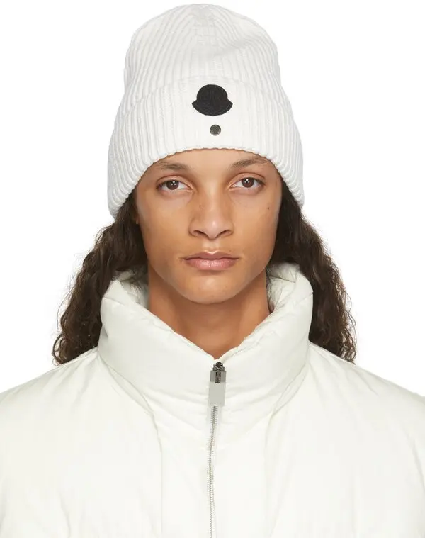 Moncler 6 Moncler 1017 Alyx 9sm Black Knit Patch Beanie - 034 