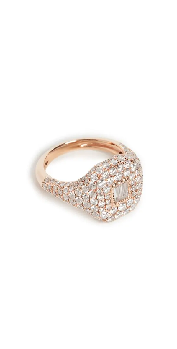 Shay 18k Diamond Pinky Ring - Rose Gold
