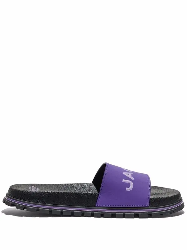 Marc Jacobs The Slide Logo Sliders - Purple | Editorialist