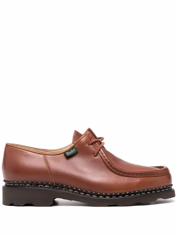 Paraboot Leather Lace-up Loafers - Brown