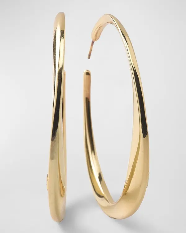 Ippolita 18k Large Twisted Hoop Earrings - Gold