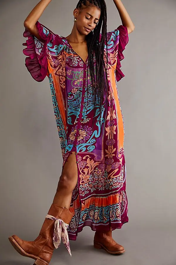 chinese dress ladies Barcelona Ruffle Maxi Dress main image 1