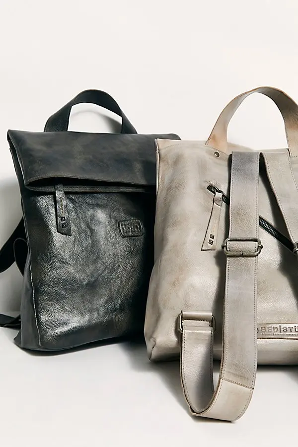 Bed Stu Howie Leather Backpack - Grey