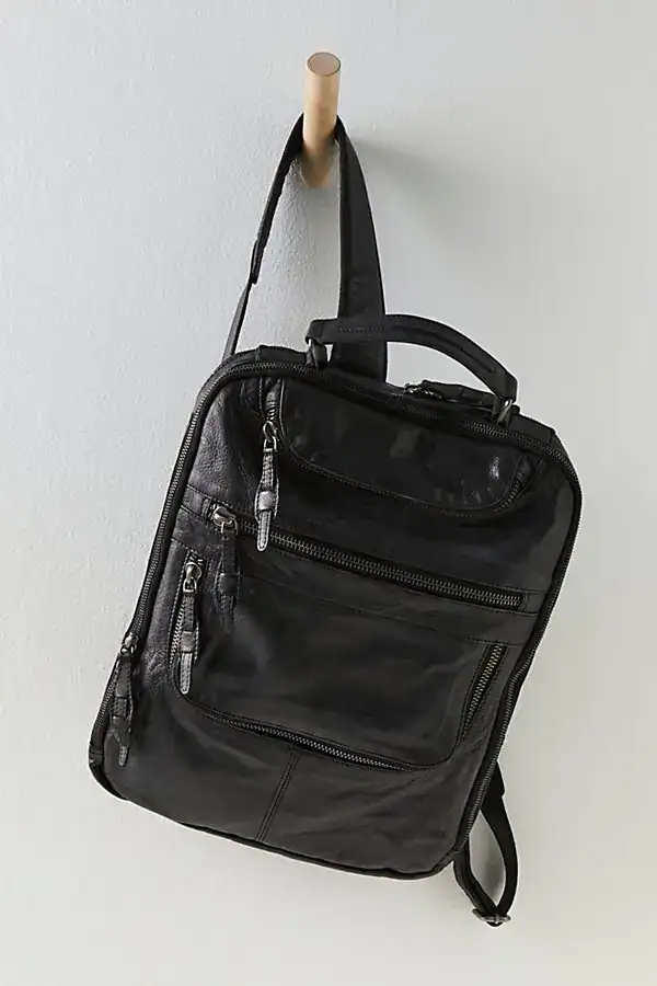 Free People East End Leather Backpack - Black | Editorialist