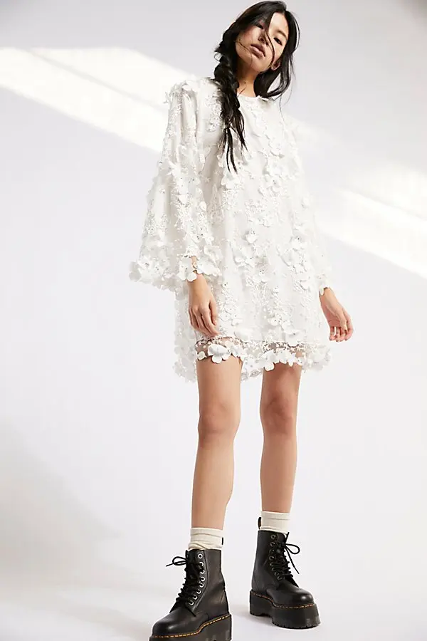 mini white dress australia Embellished Multi Wear A-Line Mini Dress in White