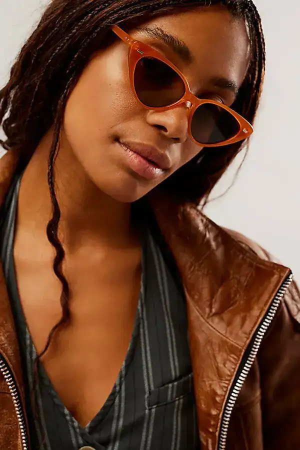 Free People Movement Sun Glasses Red Orange Preppy Vacay Boho NWT Red Sunglasses | Maroon + Burgundy Sunglasses | Free People main image 4