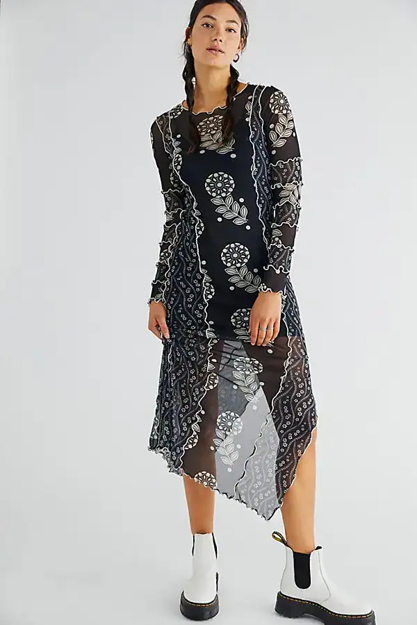 open front mesh dress Andrea Iyamah Ratu Mesh Dress | Black | Size S