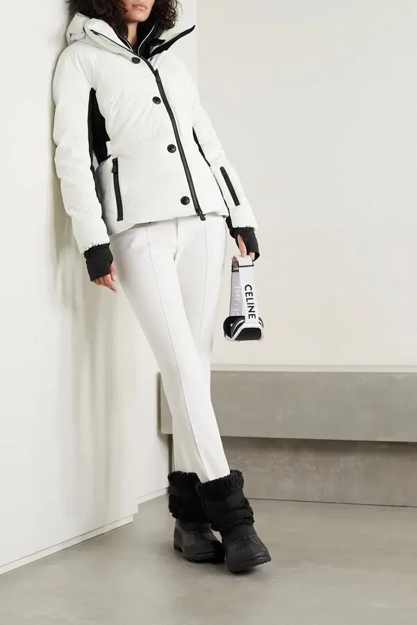 Moncler Guyane Hooded Down Jacket - White