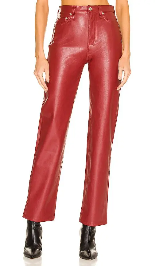 PISTOLA Cassie Super High Rise Straight Pant - Carmine