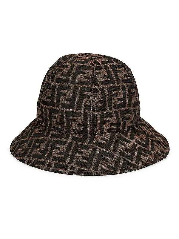 Buy Fendi Kid's Ff Logo Bucket Hat - Brown At 53% Off | Editorialist