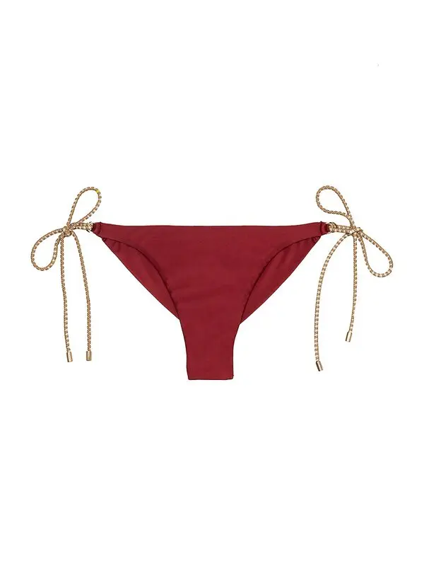 VIX PAULA HERMANNY Divino Tie Bikini Bottom - Red | Editorialist