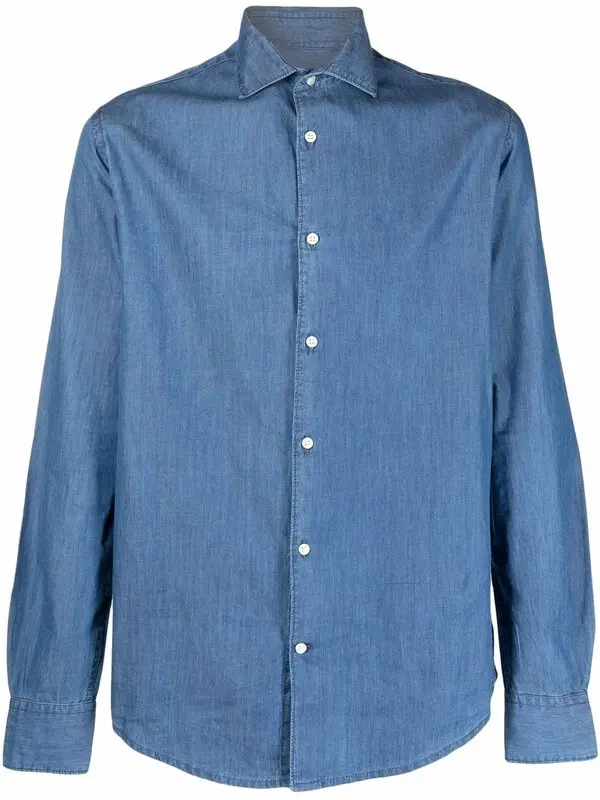 DEPERLU Denim Button-down Shirt