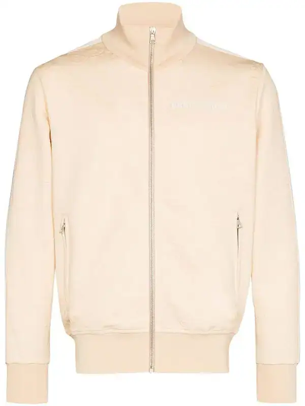 Palm Angels Bandana-Print Zip-Up Track Jacket In Neutrals - 50