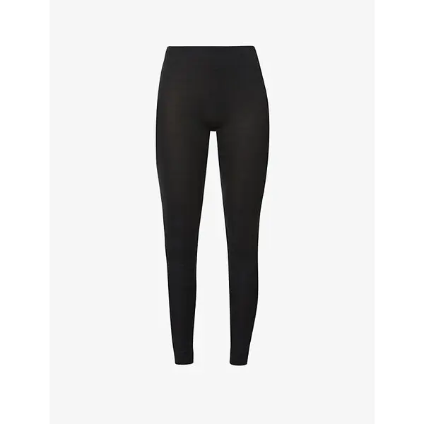 Hanro Woolen Mid-rise Wool-silk Blend Leggings - Black