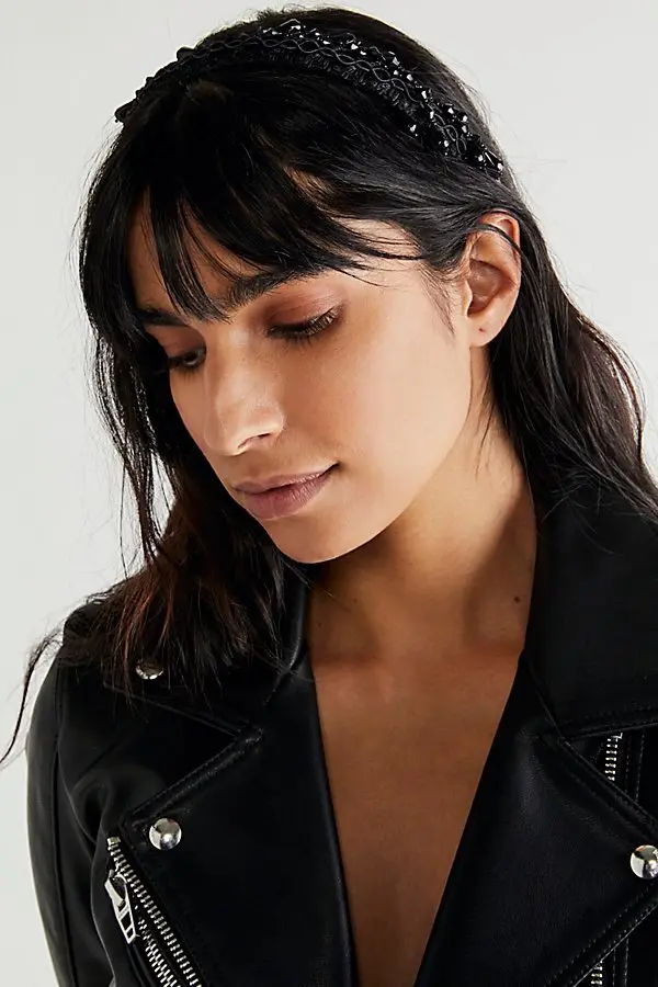 Curried Myrrh Gatsby Headband In Jet - 49% Off | Editorialist display picture 2