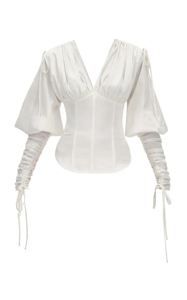 ANDREA IYAMAH Tula Gathered Corset Top