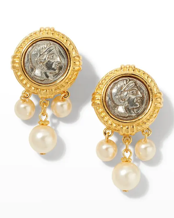 BEN-AMUN Roman Pearl Drop Earrings