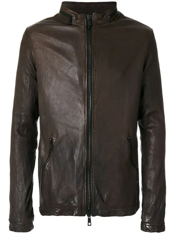 Giorgio Brato Double Zip Jacket - Brown | Editorialist