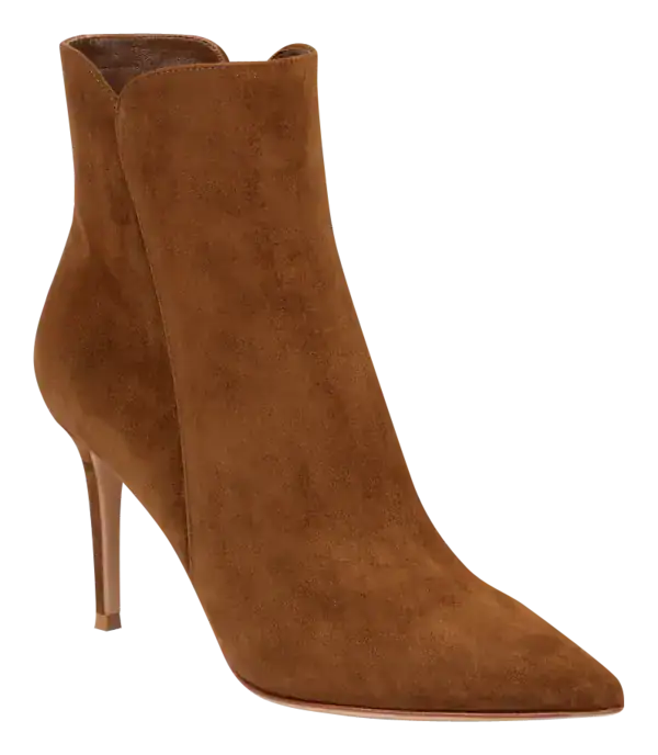 Gianvito Rossi Levy 85 Suede Ankle Boots In Brown 30% Off