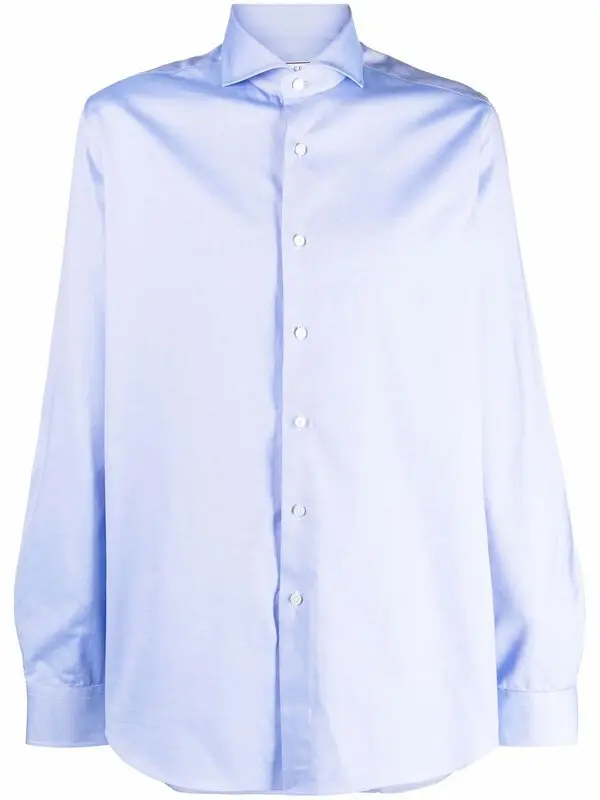 XACUS Buttoned-up Cotton Shirt - Blue