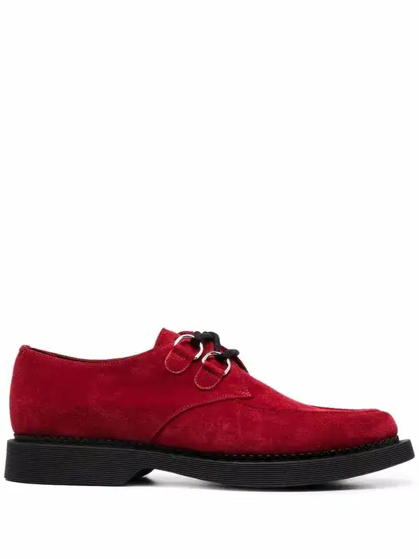 Saint Laurent Teddy Derby Shoes - Red | Editorialist