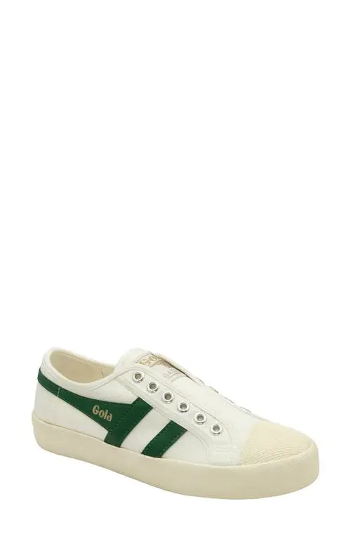 Gola Coaster Slip-on Sneaker - Off White/ Green