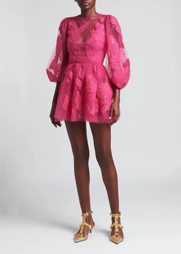 VALENTINO】butterfly embroidery suits つっかかり